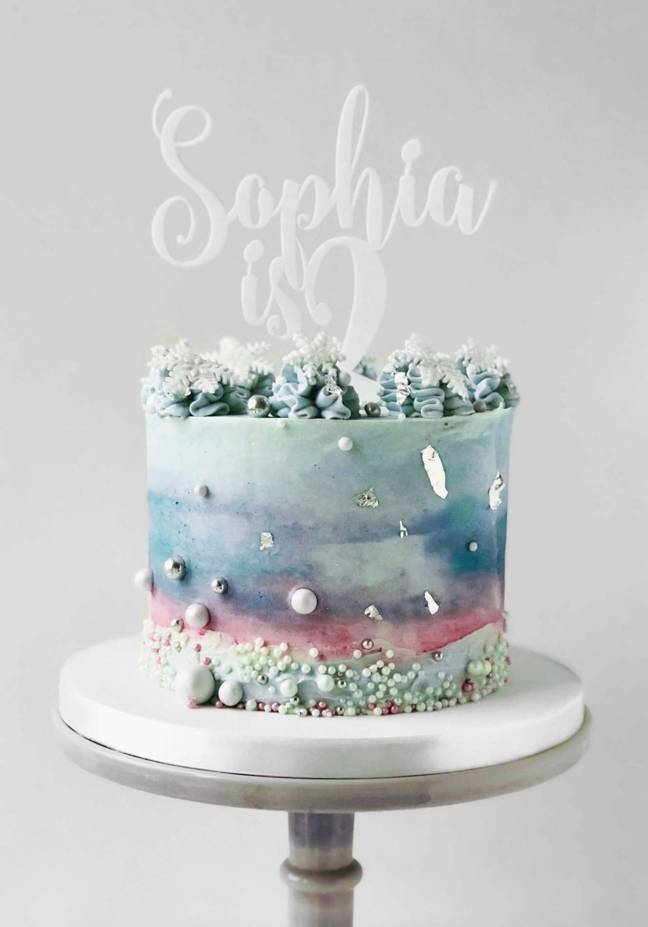 Snowflakes Layer Cake