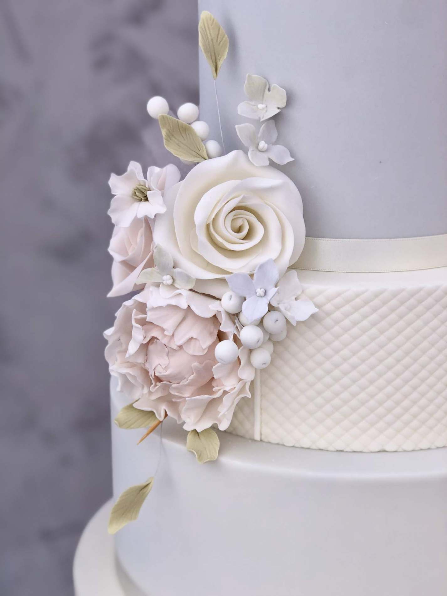 Pemberley Rose in Powder Blue | Wedding Cakes