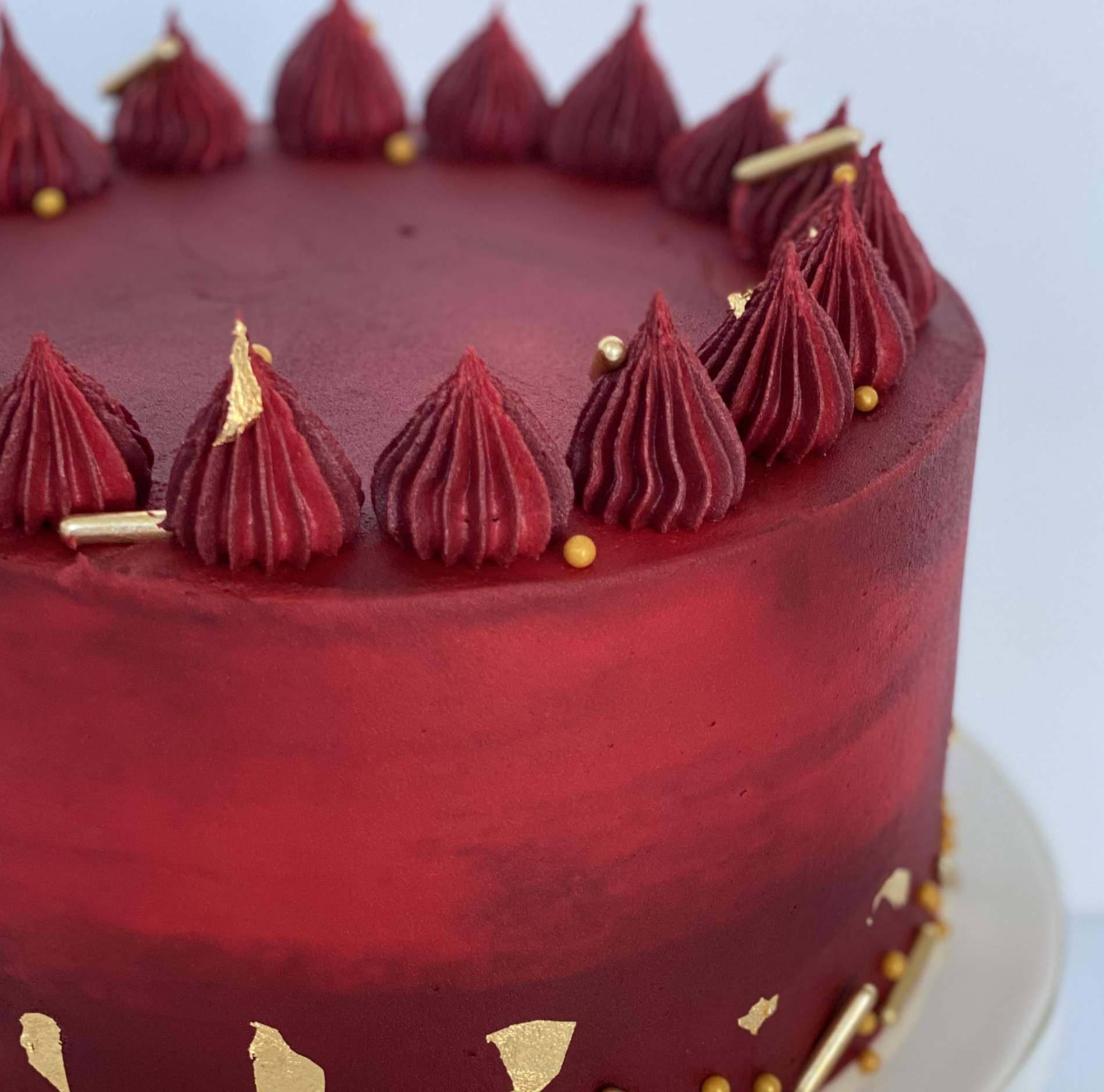 Ruby Red Buttercream Cake | Birthday cake