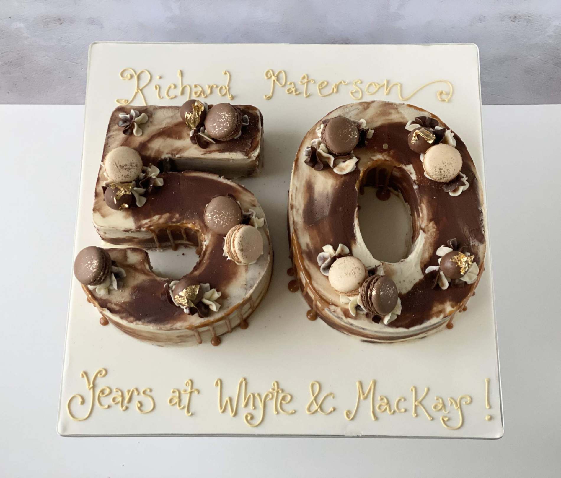 Big Marbled Chocolate Number Cake