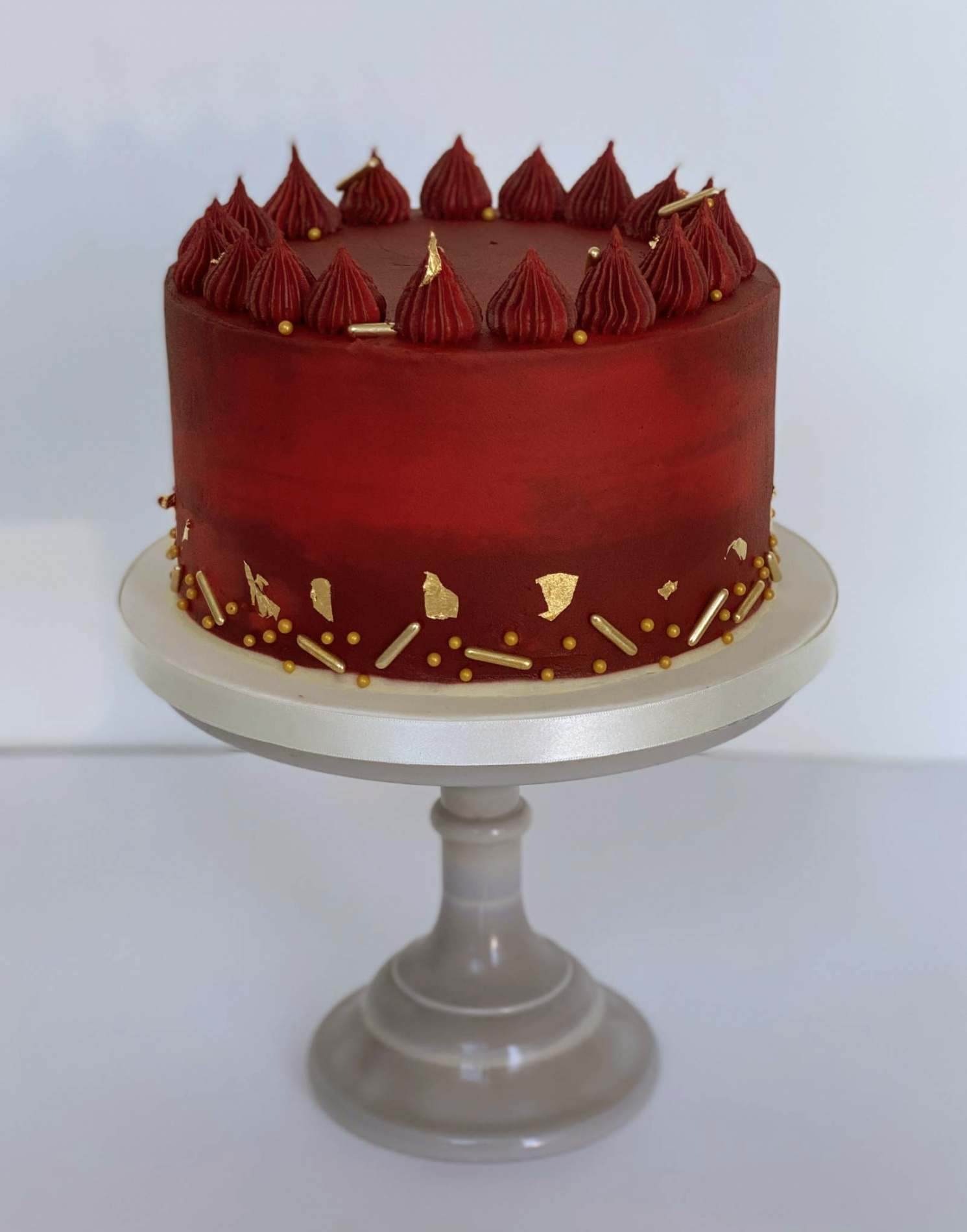Ruby Red Buttercream Cake | Birthday cake