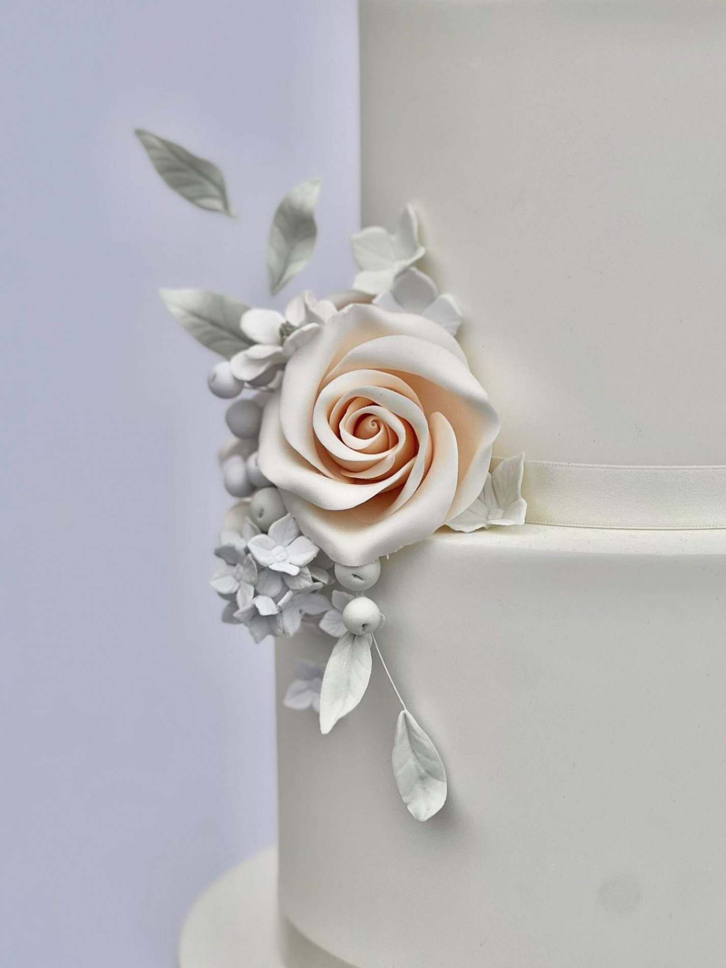 Bella Peach and Powder Blue Wedding Cake | Weddings