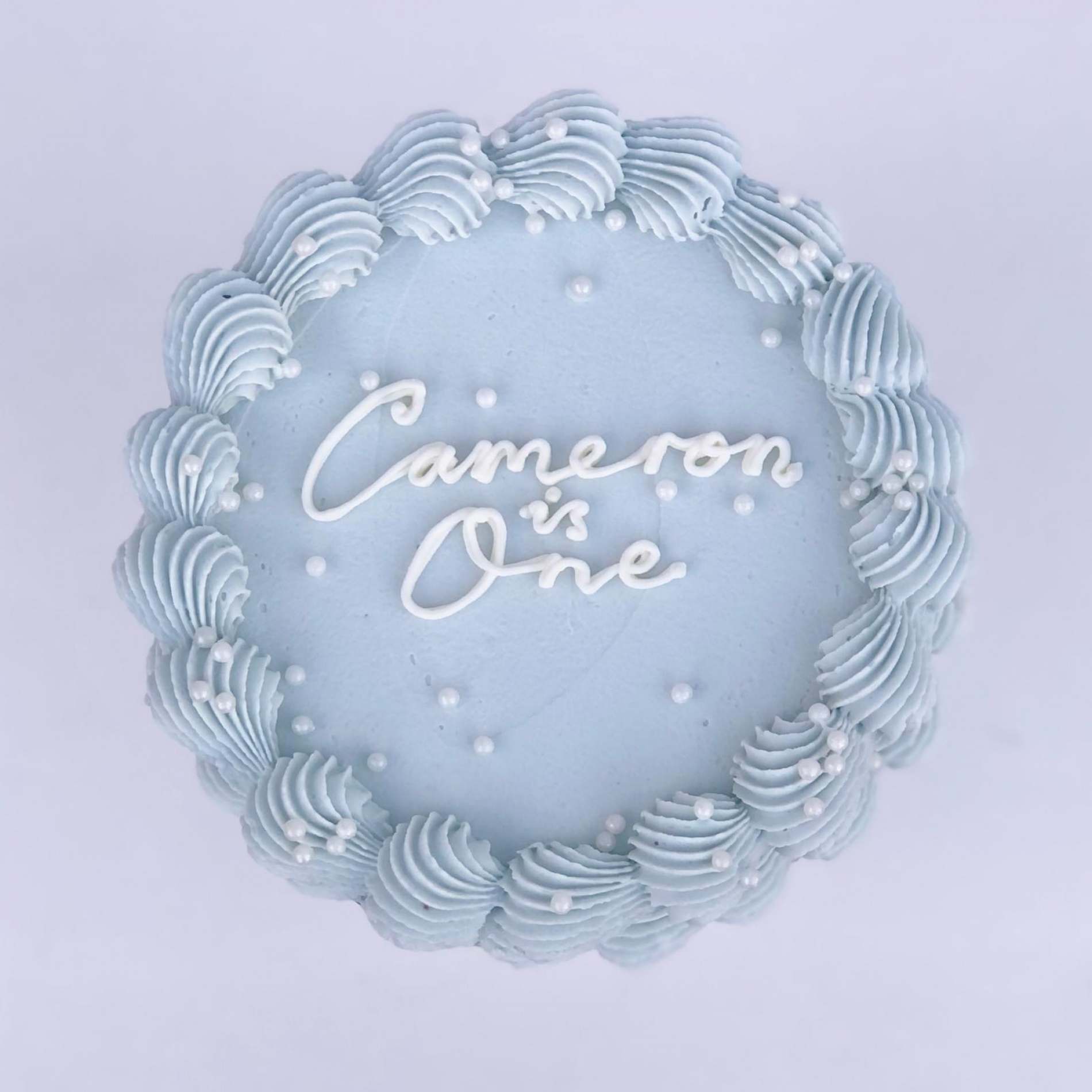 Baby Blue Pastel Cake | Birthdays