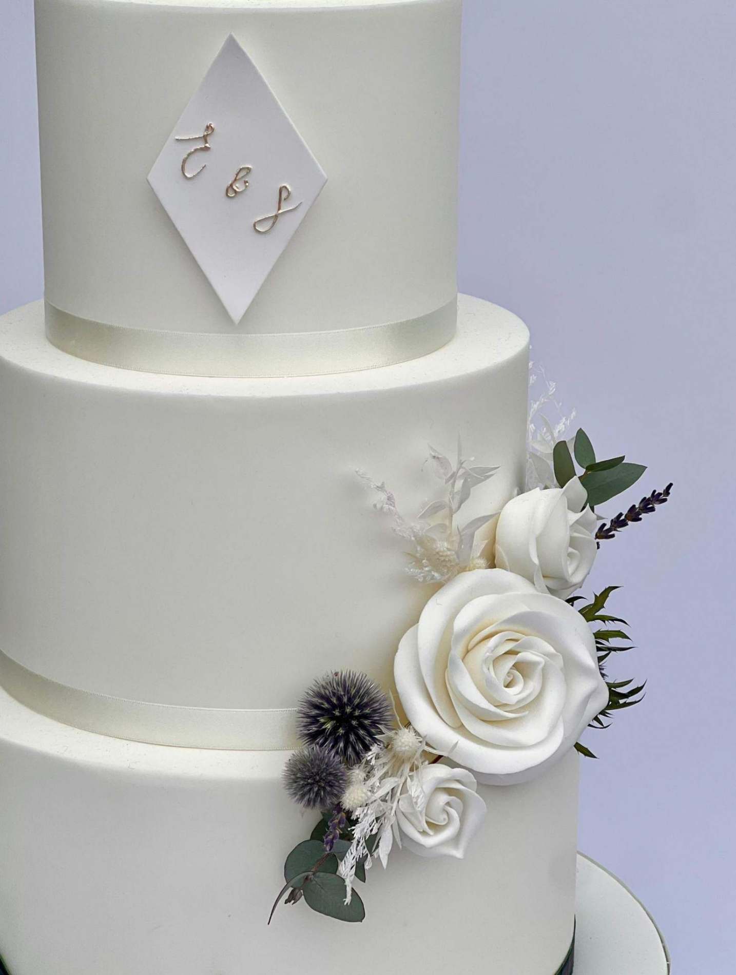 Tartan and Thistles Monogram Cake | Wedding Cakes