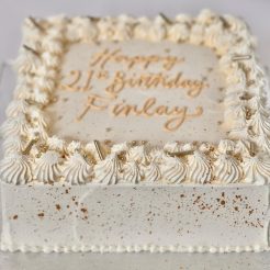 Ivory and Gold Splatter Cake | Birthdays